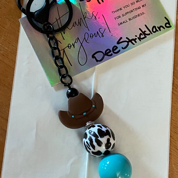 Cowboy Hat Keychain - Etsy