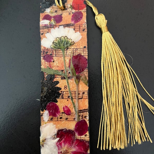 Pressed Flowers Handmade Bookmark, Unique, Pretty, Beautiful, Handmade ...