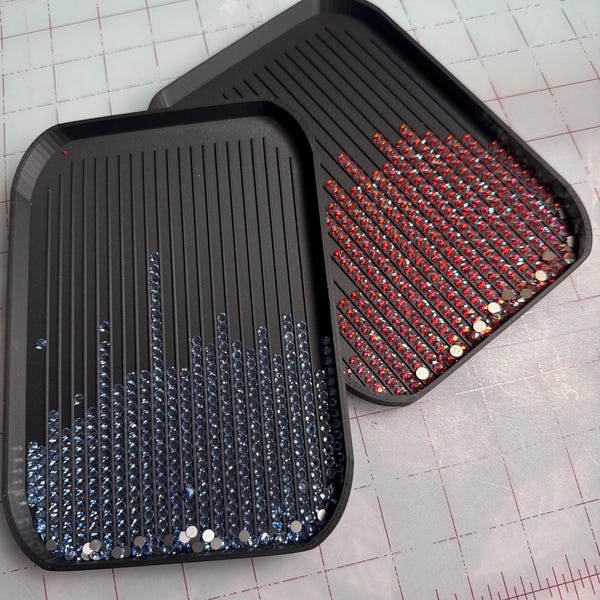 Spinnable 3D Printed Leopard Print Rhinestone Tray W/multiple ...