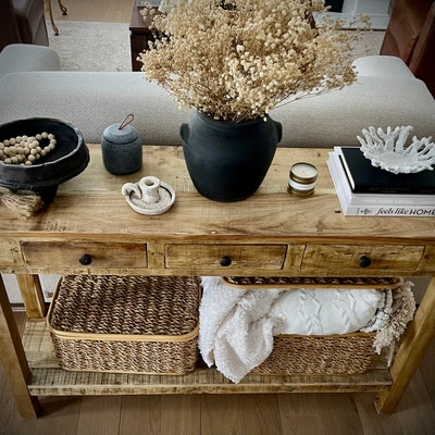 Reclaimed Teak Wood Bench Tapper Leg Bench Natural Finish Kitchen and ...