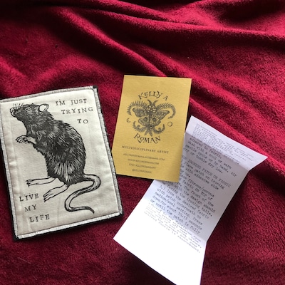 Handmade Rat Patch Rat Patch Rat Accessories Animal Patches Iron on ...