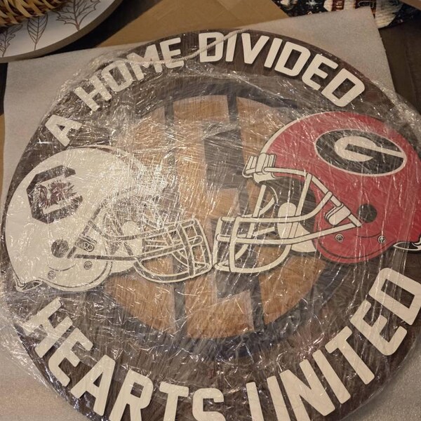 Personalized House Divided Football Door Hanger: Sports Team Sign - Etsy