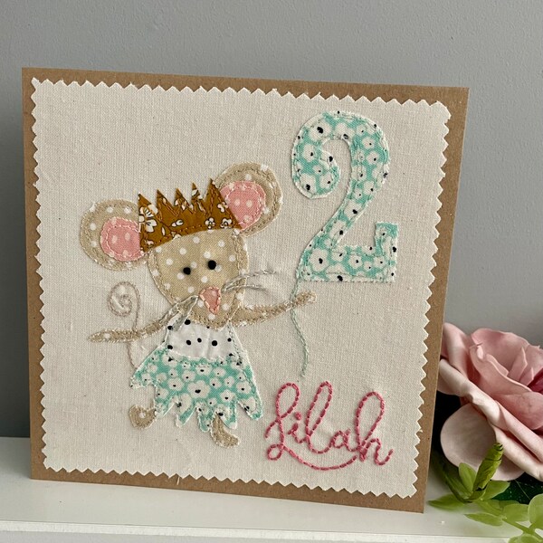 New Home Hand Stitched Textile Card - Etsy UK