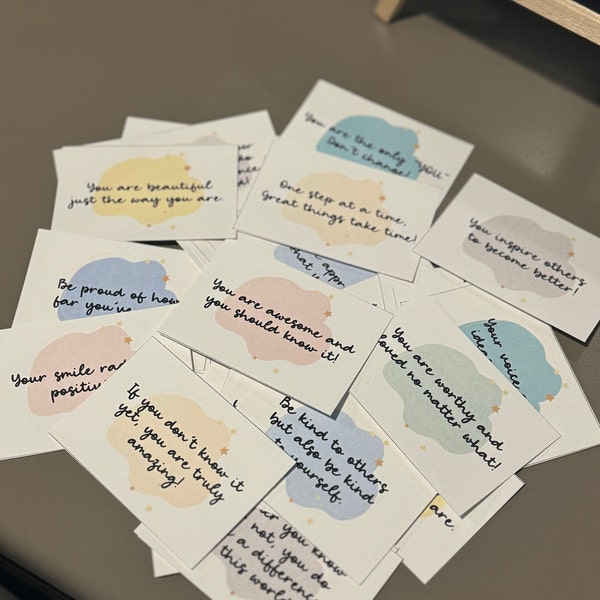 Kindness Cards | Printable Positive Affirmation Note Cards | Words of ...