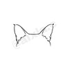 Cat Ears Outline Tattoo, Cat Ears Drawing, Cat Ears and Name Svg, Ear ...