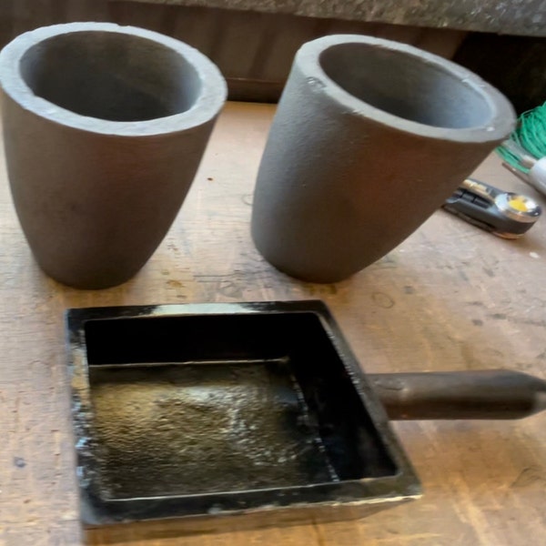 Graphite Metal Casting Foundry Crucible Melting Tool 1,2,4,6,8,10,12,14 ...