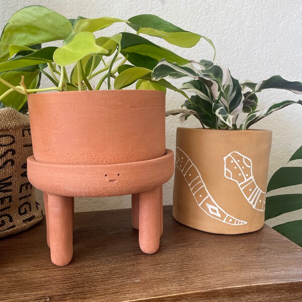 Pot With Legs, Fun Pot, Terracotta Pot - Etsy