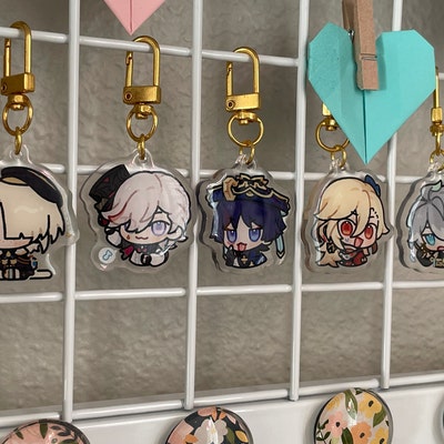 Genshin Impact Emotes Set 2 Keychain Double-sided Acrylic Charm - Etsy