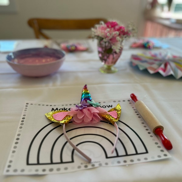 Unicorn Playdough Mats, Play Doh, Toddler, Preschool Activity ...