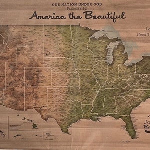 Globe Tan Map World Map Canvas, Vintage Map Art, Brown & Gold Map of ...