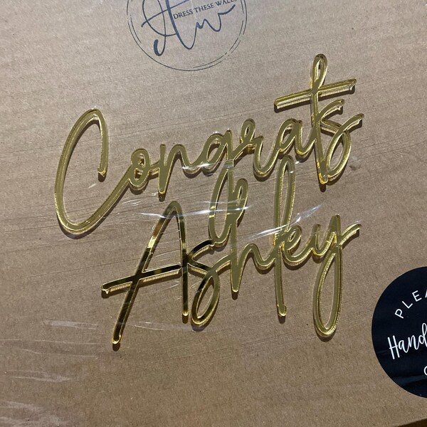 Cake Charm | Custom Acrylic Name Plate | Birthday Cake Decor | Cake ...