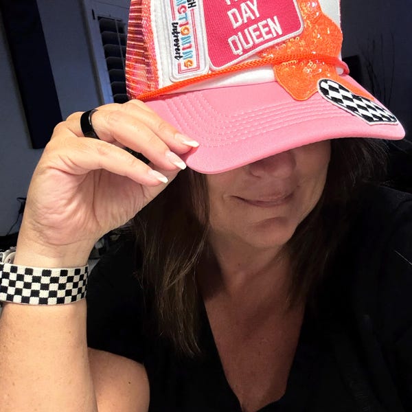 Checkered Mesh Back Cap, Trucker Hat, Blank Cap - Etsy