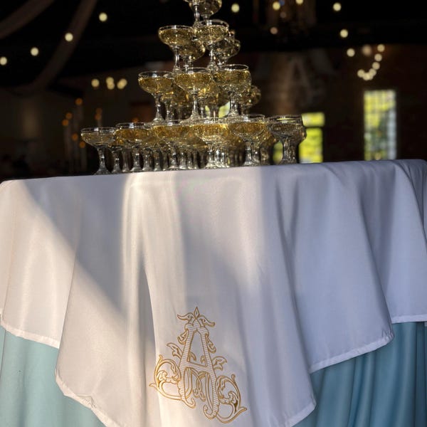 Custom Wedding Crest | Monogram | Watercolor Crest Embroidered ...