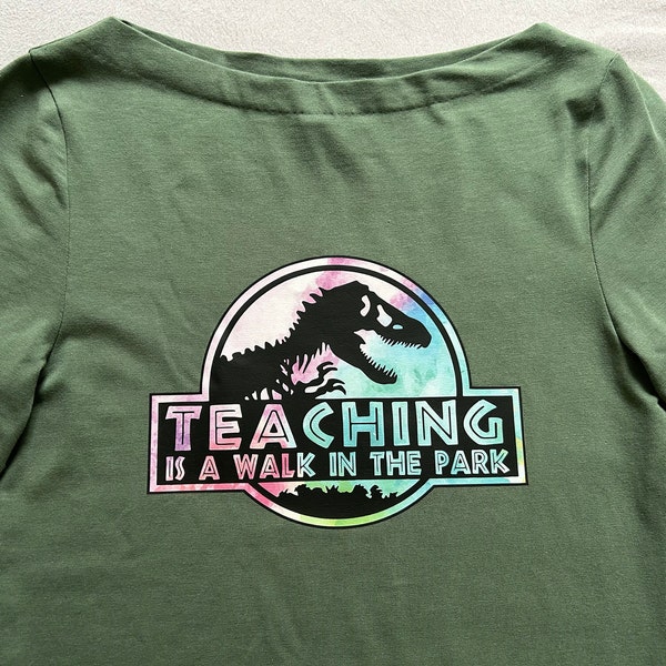 Teaching is a Walk in the Park Svg, T-rex Dinosaur Png, School Clipart ...
