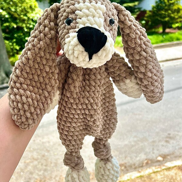 Puppy Snuggler Crochet Pattern. Dog Knotted Lovey Crochet Pattern ...