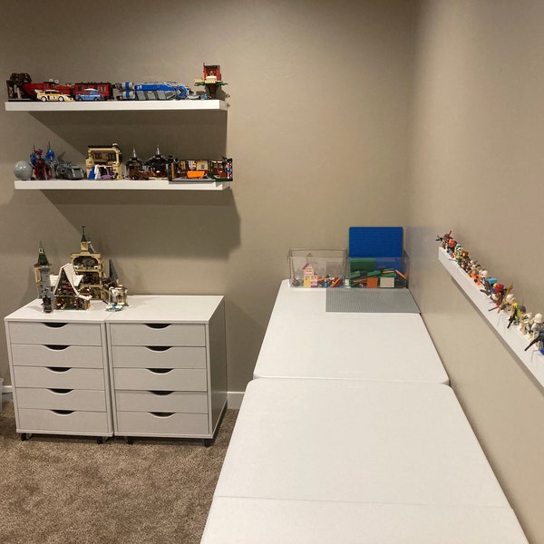 Minifig Display Shelf – Solid Wood LEGO Organizer - Etsy