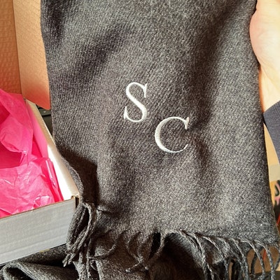 Roman Numerals Embroidered Scarf - Etsy UK