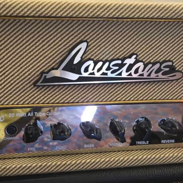 Custom Guitar Amp Badge: Brushed Metal Fender Style Emblem - Etsy