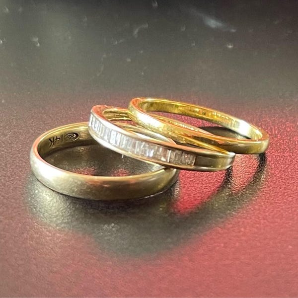 14k Gold 1mm-2mm-3mm-4mm-5mm-6mm Flat Wedding Bands Minimalist Wedding ...