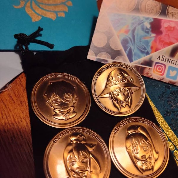 Koinosuba IOU Tokens - Full Set Metal Tokens - Etsy