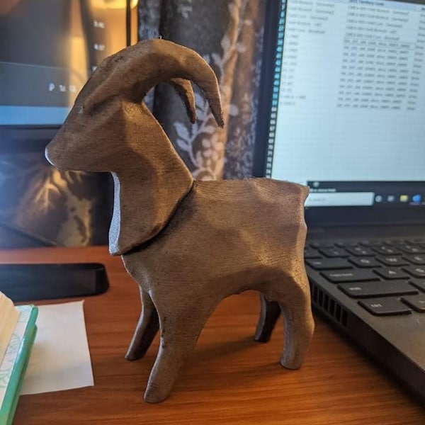 3D Printed Hand-painted Goat of Warding Statue Figure Inspired by ...