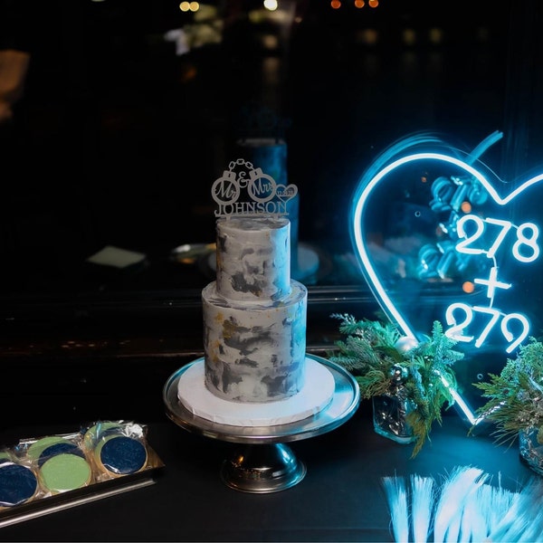 Handcuffs Personalized With Date Wedding Cake Topper - Etsy