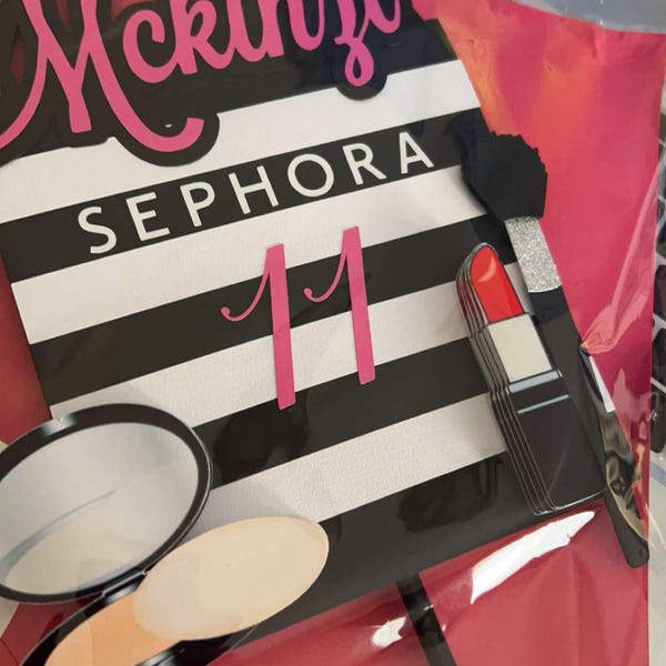 Makeup Bag Cake Topper / Sephora Inspired Bag Cake Topper / Makeup ...