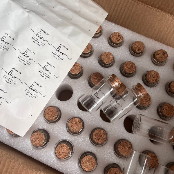 Take A Shot Wedding Stickers Custom Shot Glass Labels Wedding Favor ...