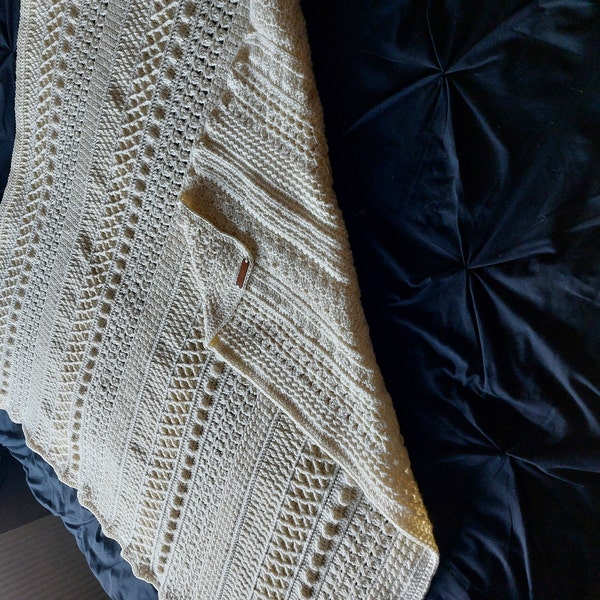 Easy Crochet Modern Blanket Pattern, Video Tutorial Chart, Crochet ...