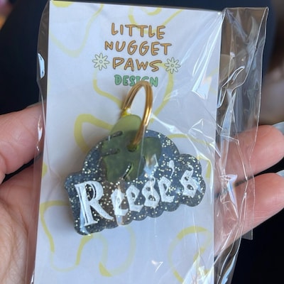 Unique Gothic Pet ID Tags With 'microchipped' Charm, Custom Dog Tag ...