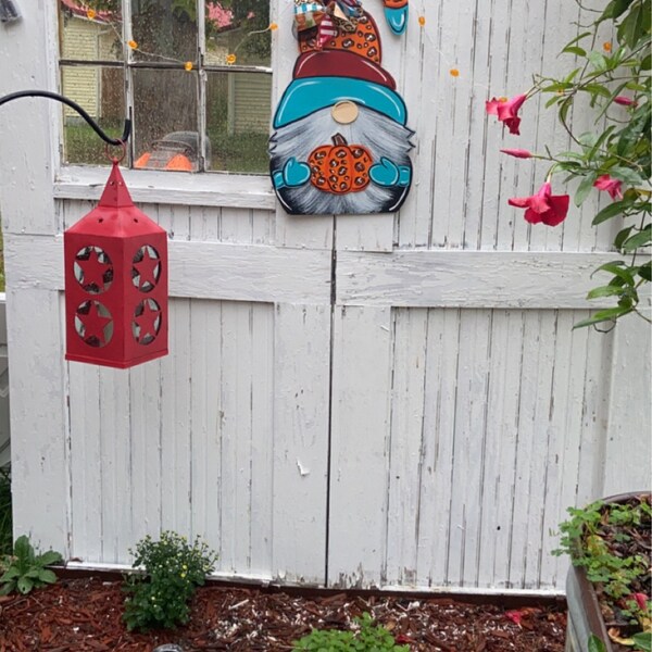 Fall Gnome, Door Hanger, Door Decor, Leopard Print, Pumpkin - Etsy