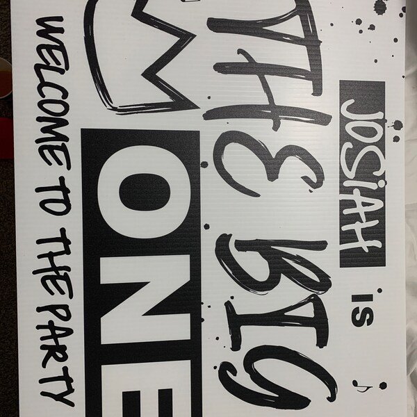 The Big One Birthday Sign, Big One Yard Sign, Hip Hop One Sign, Hip Hop ...