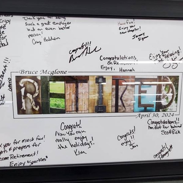 Retirement Signature Gift, Leaving Gift Retirement Signing Gift ...