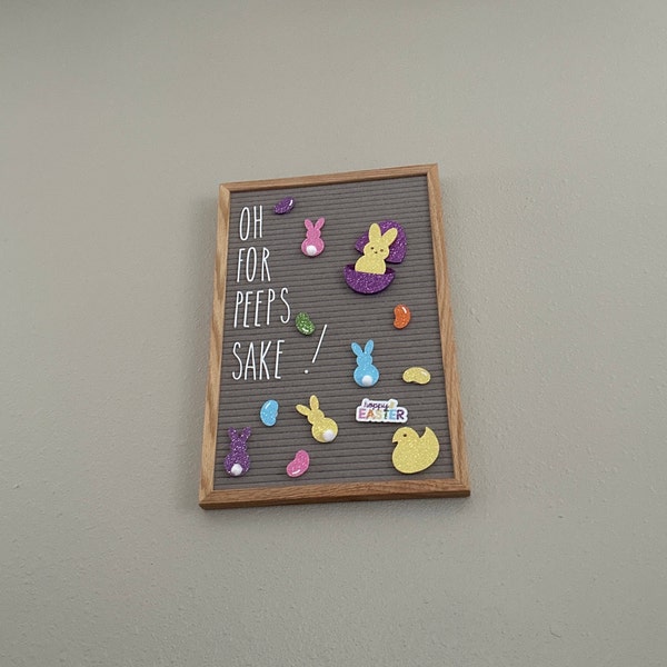 Easter Letter Board Icons & Tiered Tray Decor | Chicks, Bunnies, Eggs ...
