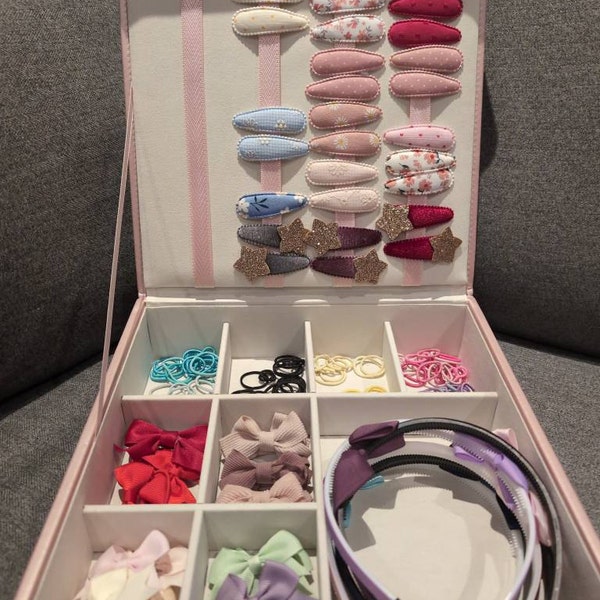 Girl's Hair Accessory Storage Box, Hair Clip Holder, Accessory ...
