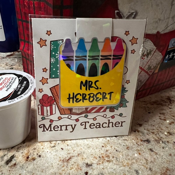 Teacher Crayon Box Magnetic Bookmark, Teacher Appreciation Gift ...