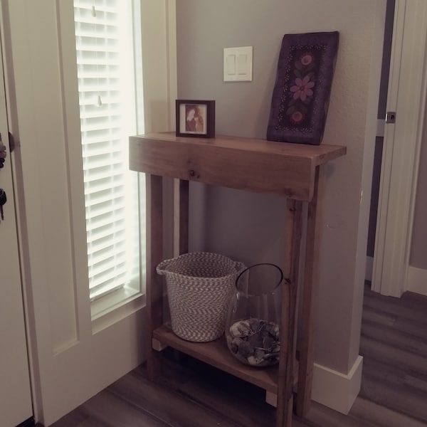 Custom Built Rough-sawn Oak Entry Way/console Table - Etsy