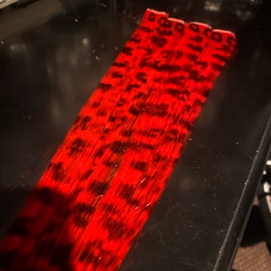 Cyberlox Dread Goth Red Black Redweb Metallic Hair Falls - Etsy