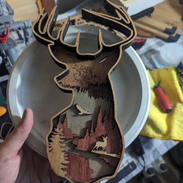 Digital File - 6 Layer Deer Mandala - .SVG - Etsy