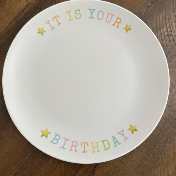 Happy Birthday Plate. Personalized. 10" Decoware Plate W Your Text. so ...