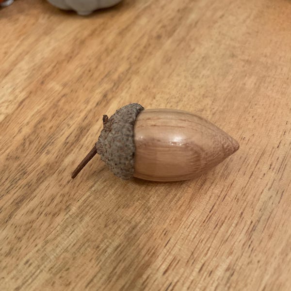 Ebony Turned Acorns, Rare Wood Gift, Set of 5 Acorns, 5th Anniversary ...