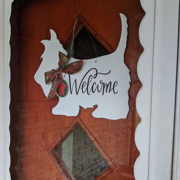 Wheaton Scottie, Scottie Dog Door Hanger, Scottie Dog, Scottish Terrier ...