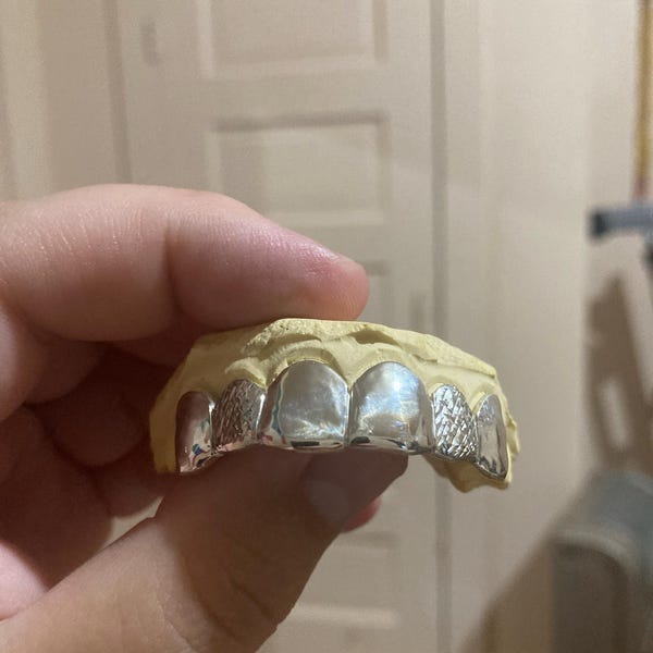 Silver Grillz 925 Silver Custom Teeth Real Diamond Cut Silver Grill - Etsy