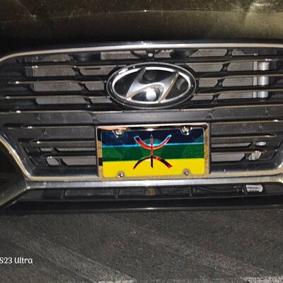 Rock on Skeleton Hand License Plate, High Quality Black Carbon Steel ...