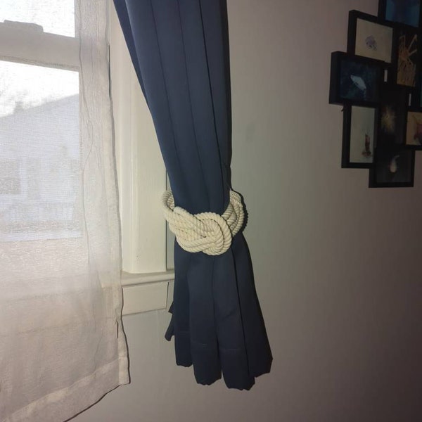 White Cotton Rope Door Stopper - Twisted Three Ropes With Jute Decor ...