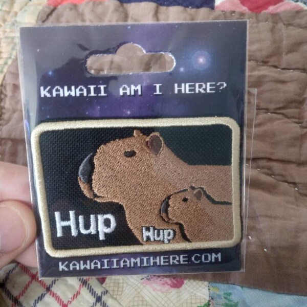 Hup Hup! - Cute Capybaras - High Quality Shiny Iron on Patch. - Etsy
