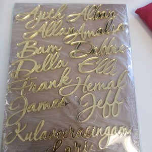 Acrylic Text Numbers, Modern Cursive Numbers, Table Cursive Numbers ...