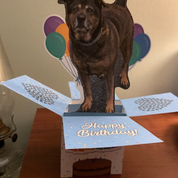 Father's Day Pet Pop-up Card Dog Card, Photo Card, Greeting Card ...