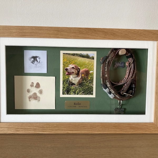 Pet Memorial Shadow Box Frame – Panoramic Wood Keepsake, Pet Loss Gift ...