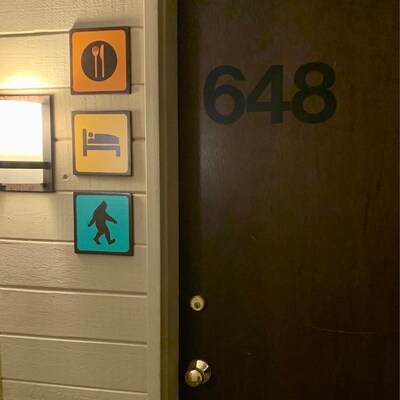 Accommodation Icon Sign Handmade Screen Printed Sign - Etsy